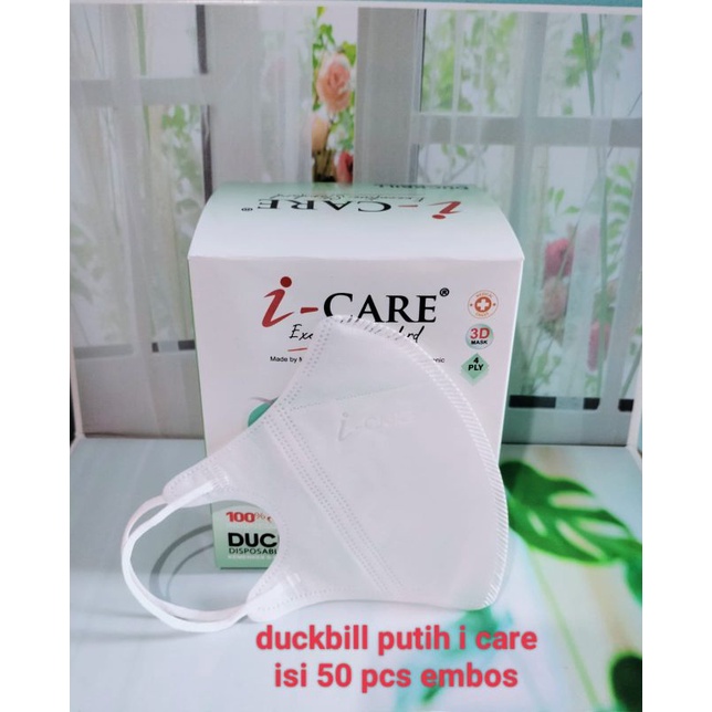 Jual Masker Duckbill ICare 4 ply Isi 50 pcs | Shopee Indonesia