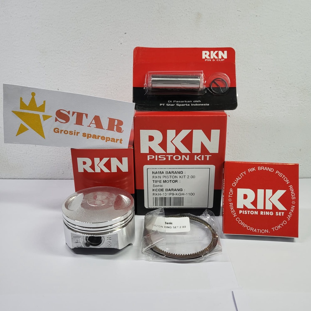 Jual PISTON KIT CS1 CITY SPORT KGH SONIC 125 RIK RKN RIKEN | Shopee ...