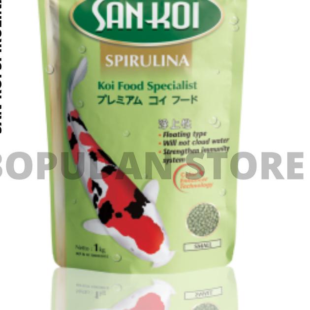Jual Makanan Pakan Ikan Fish Food SAN KOI SANKOI Spirulina 2 Mm Small 1 ...