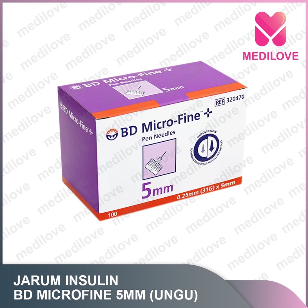 Jual Jarum Insulin / BD microfine / micro fine pen needle 31 G X 5MM ...