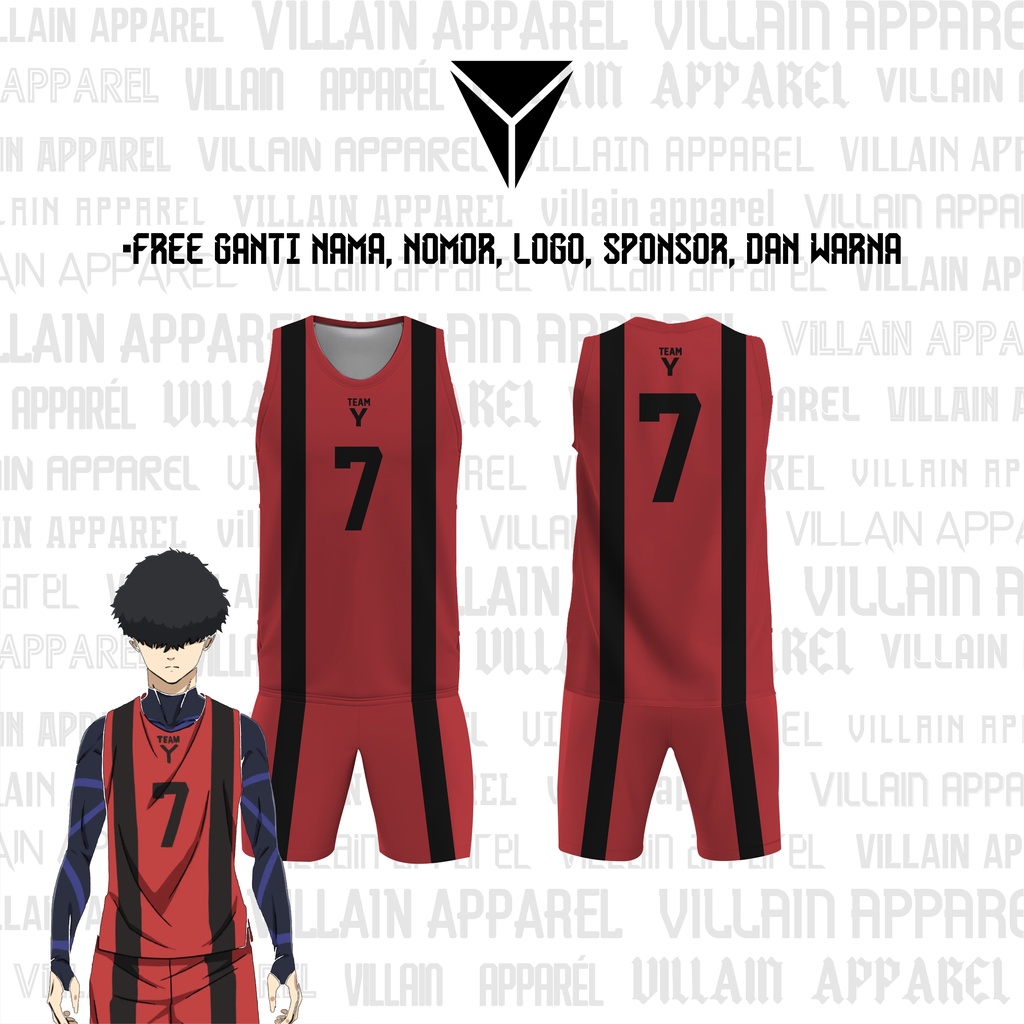 Jual Jersey Futsal & Football Motif VL Replika Anime Tim Y Blue Lock ...