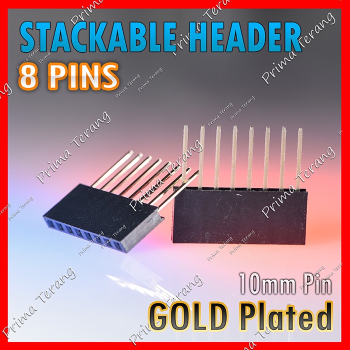 Jual Stackable Header 8 Pin Arduino 8P Single Female 10mm | Shopee Indonesia