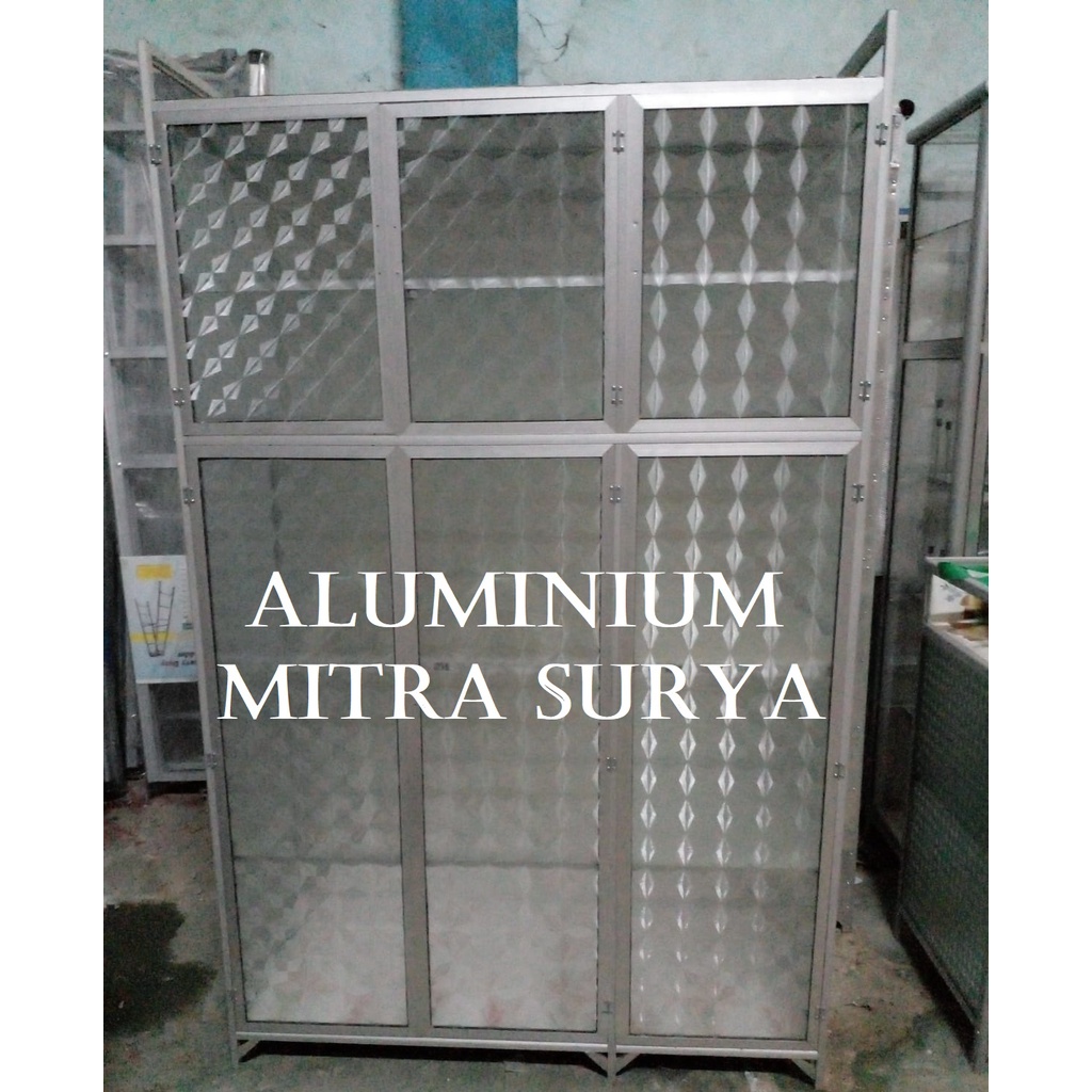 Jual Rak Piring Aluminium Keramik Kaca 2 Pintu 3 Pintu Full Box Kitchen Set Lemari Dapur ...