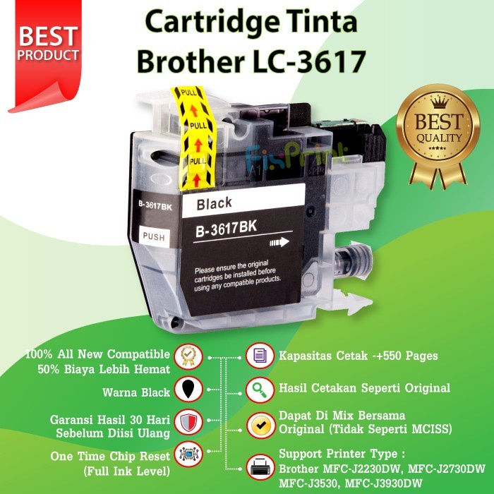 Jual Tinta Brothr LC3617 Tinta Printer Brothr MFC J2230DW J2730DW J3530 ...