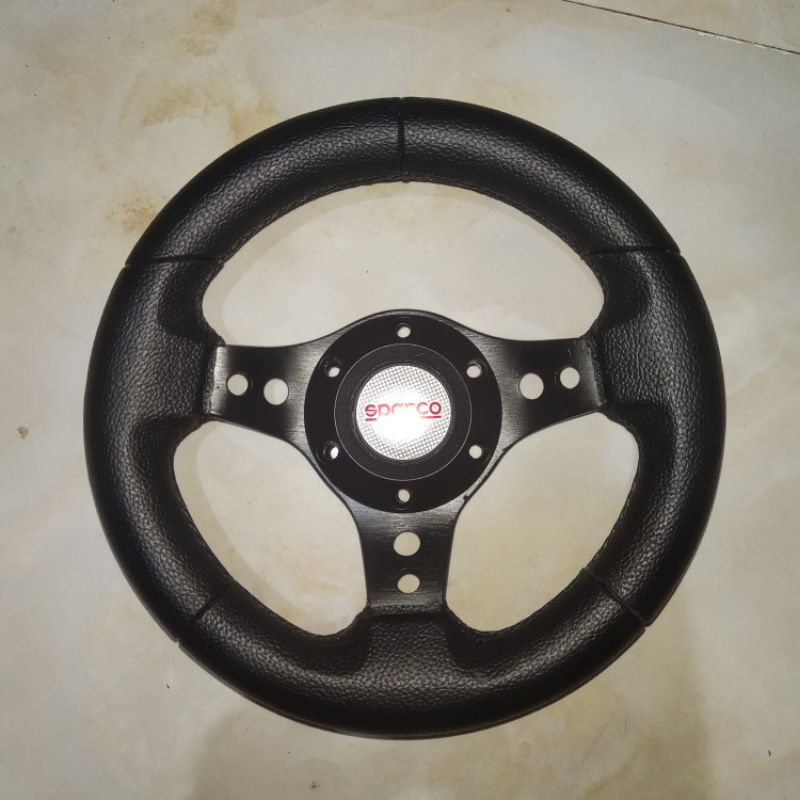 Jual setir mobil variasi/racing plat lubang bulat 10inc | Shopee Indonesia