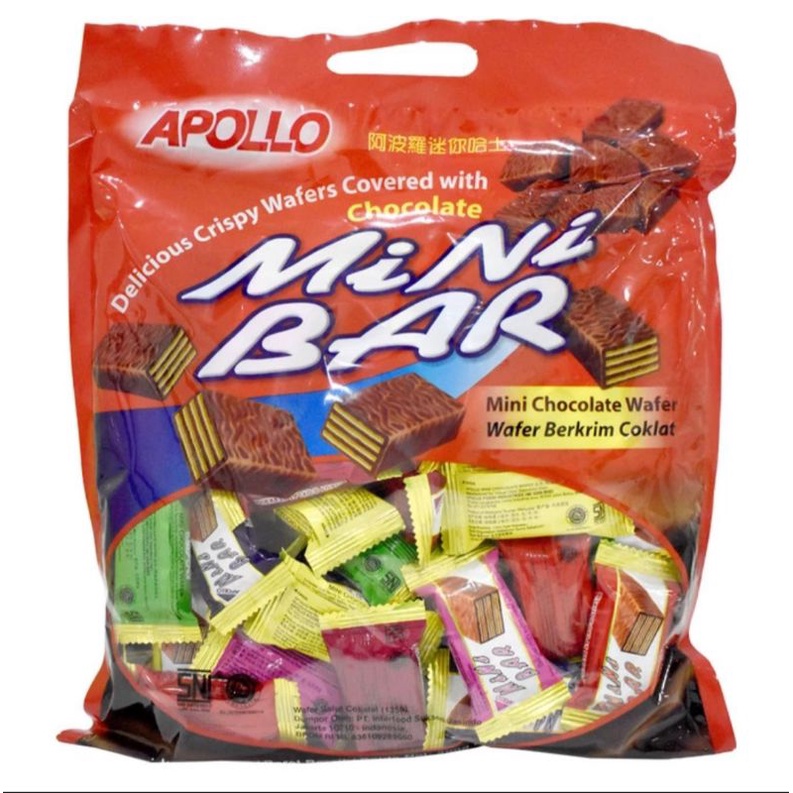 Jual WAFER BERKRIM COKELAT | APOLLO MINI BAR WAFER CHOCOLATE. | Shopee ...