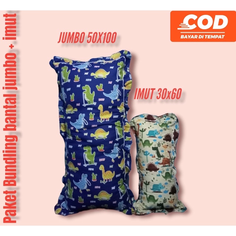 Jual paket bantal cinta jumbo + bantal imut | Shopee Indonesia