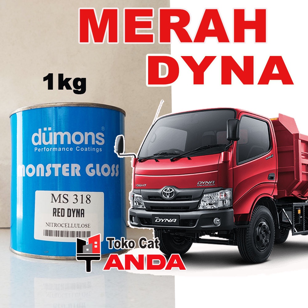 Jual Cat Red dyna Dumons - Cat Merah Dyna Ms318 - Cat Merah truck Dyna 1kg | Shopee Indonesia