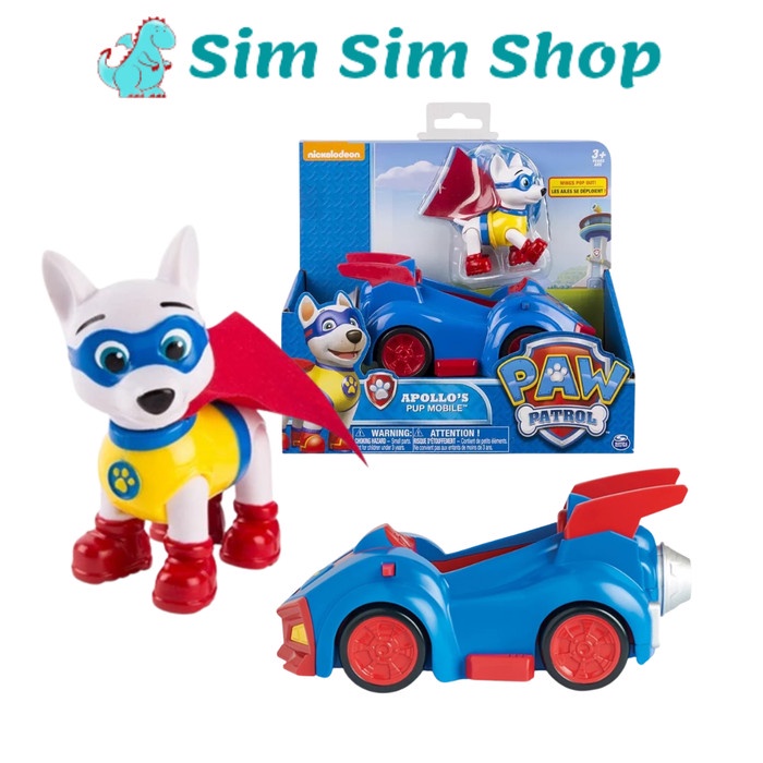 Jual Paw Patrol Apollo's Apollo Pup Mobile Figure Set Mobil Original ...