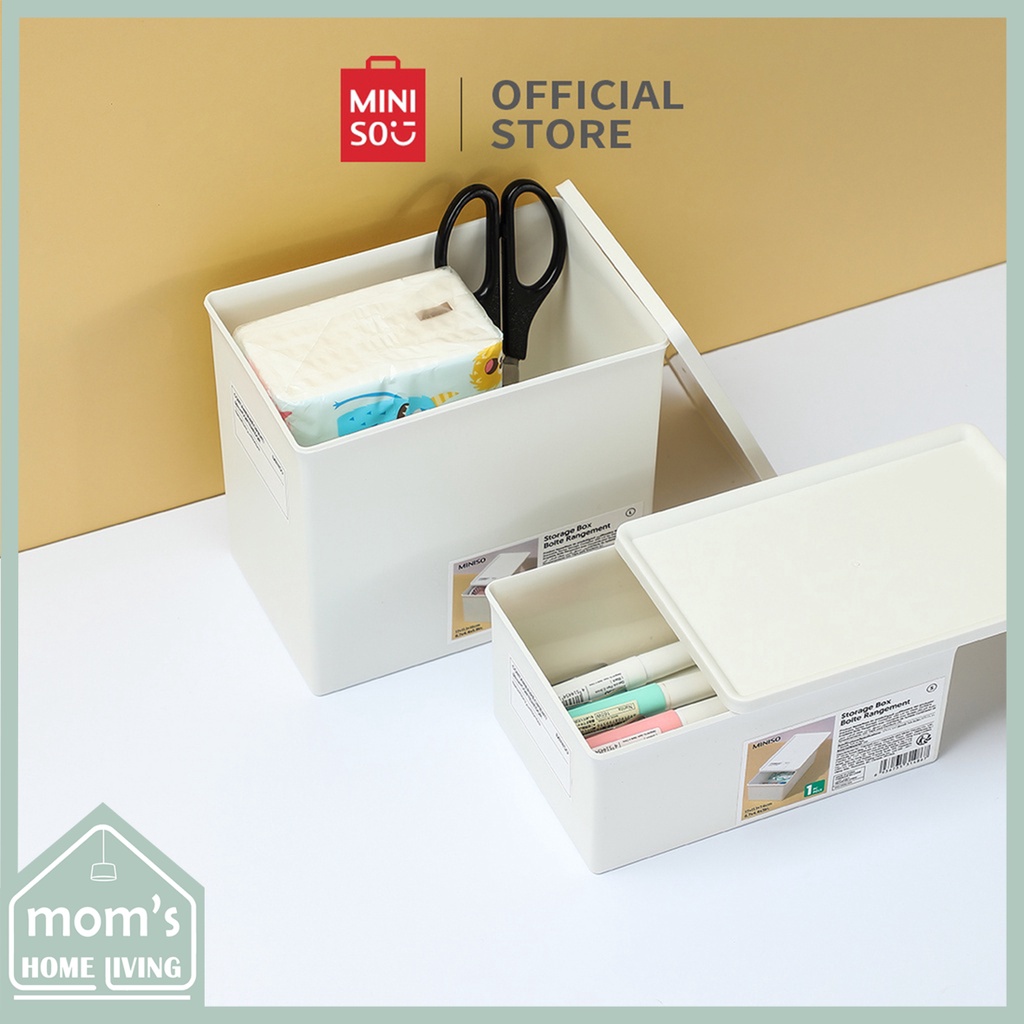 Jual MINISO Stackable Series Storage Container With Lid Size L | Shopee ...