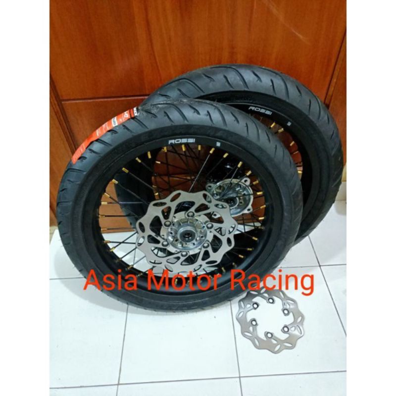 Jual Sepaket Velg Supermoto Klx 150 Bf Dtracker/Honda CRF150 WR155 Velg ...