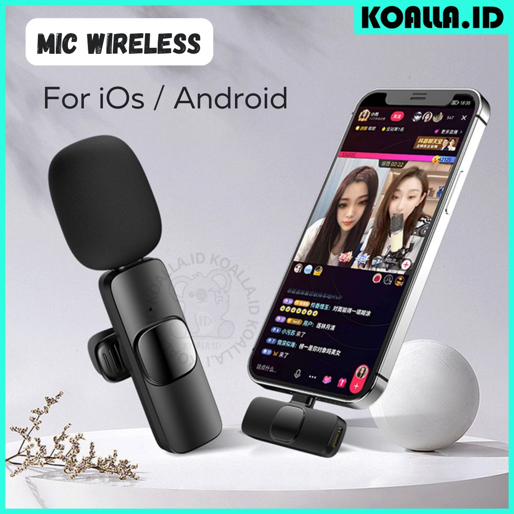 Jual Mic Wireless HP Portable ASMR VLOG Youtube Ios Android Smartphone ...