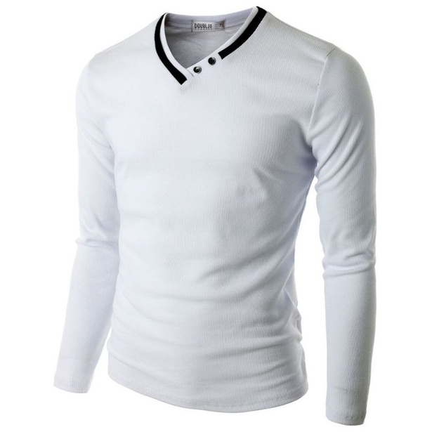 Jual crewneck / kaos vneck leher double lengan panjang / vneck / vneck ... Jual crewneck / kaos vneck leher double lengan panjang / vneck / vneck ...