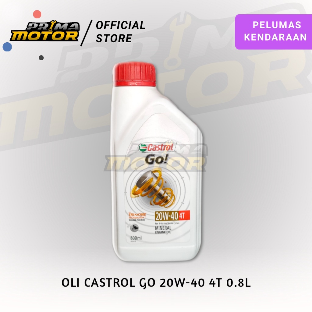 Jual Oli Motor CASTROL GO 4T SAE 20W-40 0.8L/800ml | Shopee Indonesia