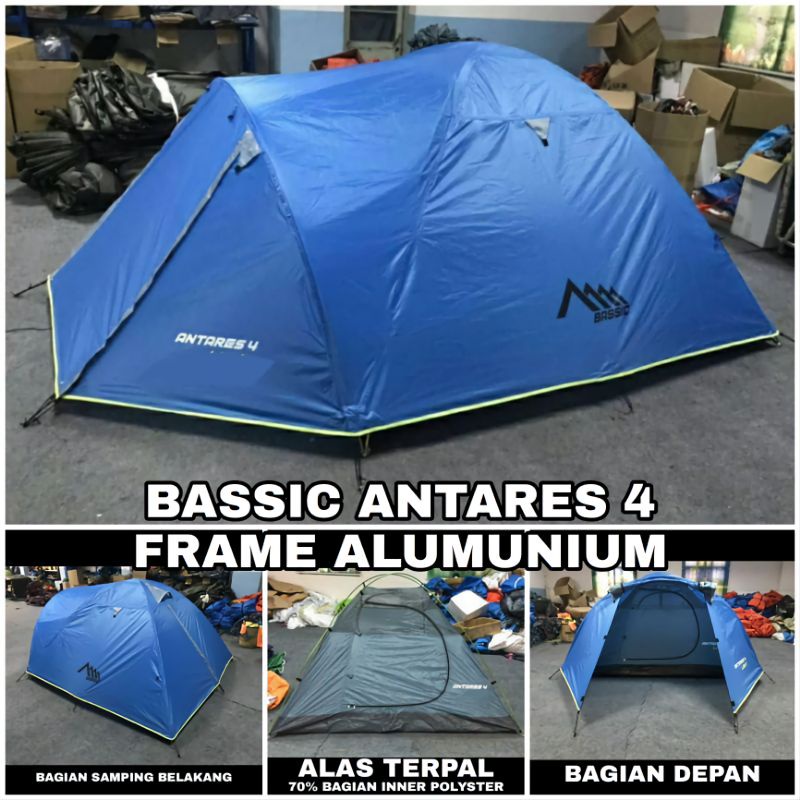 Jual TENDA CAMPING FRAME ALLOY KAP 4 - 5 ORANG BASSIC ANTARESS 4 ORANG ...