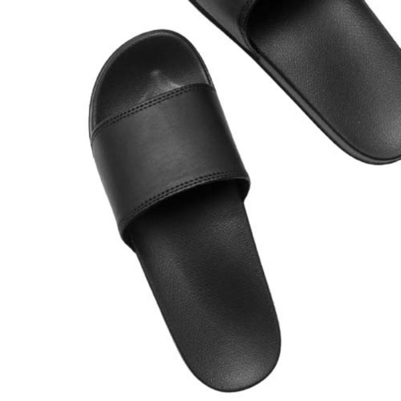 Jual sandal slip-on POLOS black slop flipflop sliper pria/wanita slop ...