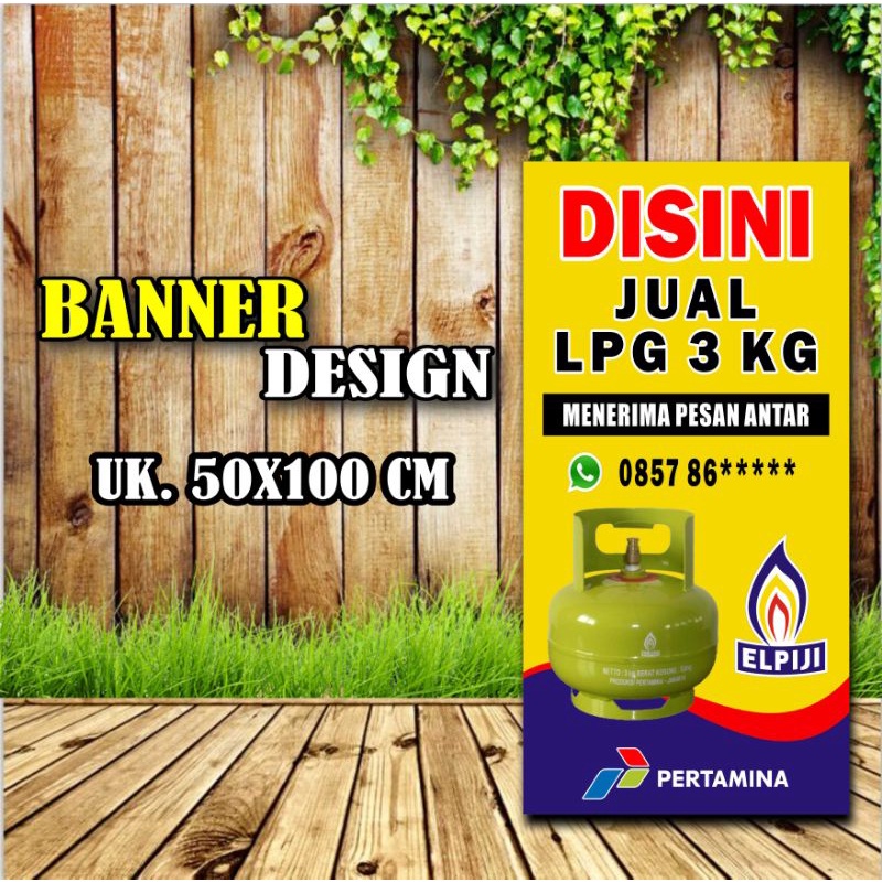 Jual Spanduk Banner Jual Gas LPG 3 Kg | Shopee Indonesia