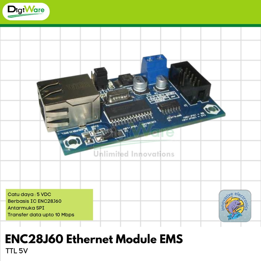 Jual Ethernet Module EMS Chip ENC28J60 | Shopee Indonesia