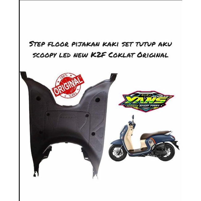 Jual Step floor pijakan kaki set tutup aki scoopy led new prestige K2F 2021 2022 Hitam coklat ...