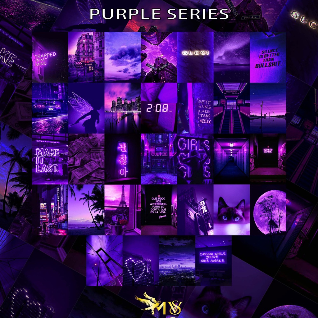 Jual POSTER DINGDING AESTHETIC / POSTER WARNA UNGU / PURPLE / POSTER ...