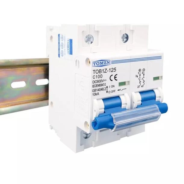 Jual MCB DC 2 P 100A DC 600 V Circuit Breaker untuk Sistem PV C Kurva ...