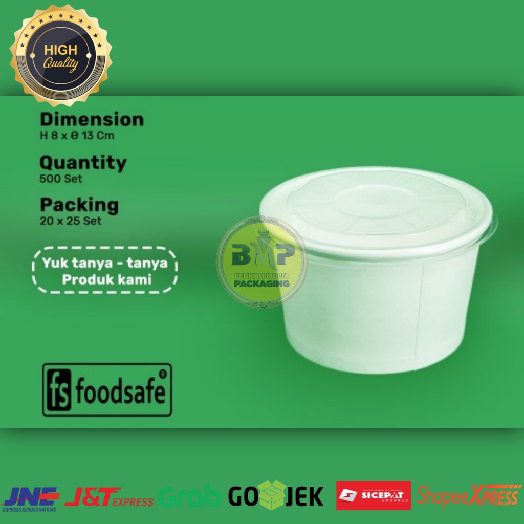 Jual paperbowl 650ml Paper Bowl 360ml / 500 / 650 / 800 / Rice Bowl ...