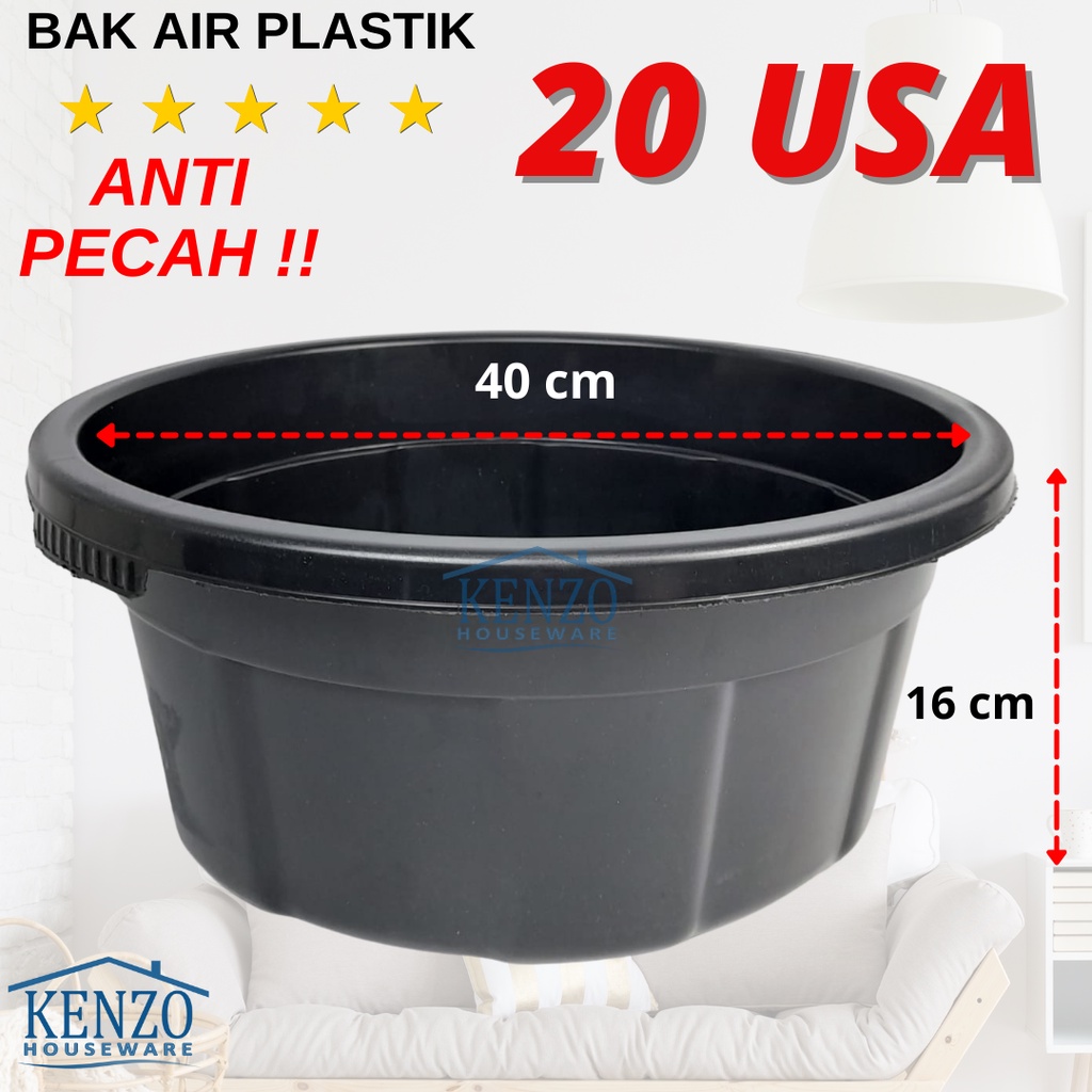 Jual Baskom Plastik Ember Cuci Baju 20 Liter Bak Air USA ANTI PECAH ...