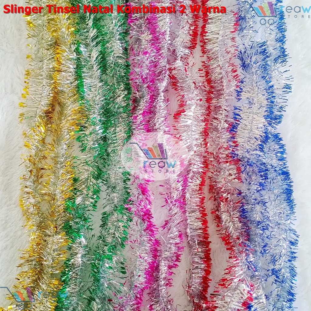 Jual Slinger Tinsel Natal Kombinasi Warna Hiasan Dekorasi Merry ...