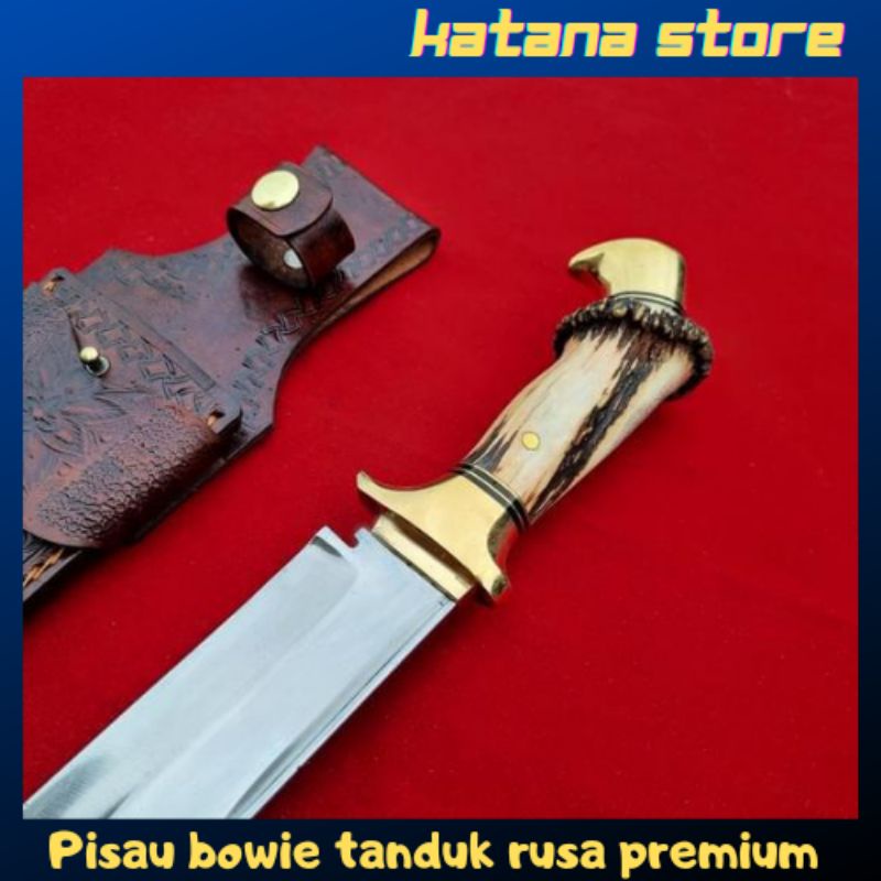 Jual PISAU BOWIE CUSTOM BAJA PER TANDUK RUSA MULTIFUNGSI SUPER TAJAM ... Jual PISAU BOWIE CUSTOM BAJA PER TANDUK RUSA MULTIFUNGSI SUPER TAJAM ...
