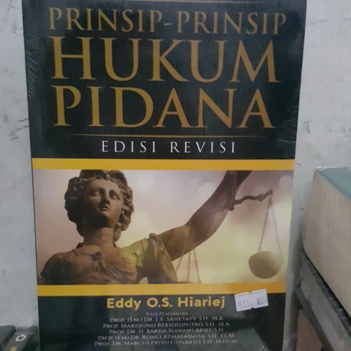 Jual Buku Pidana Prinsip Prinsip Hukum Pidana Edisi Revisi By Eddy Os. Hiariej | Shopee Indonesia