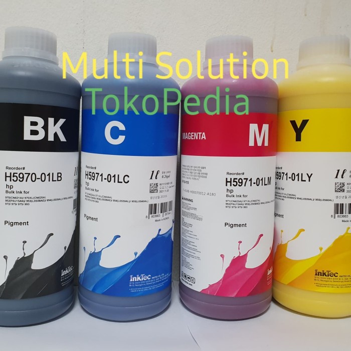 Jual Ink Tinta Pigment Hp 1Kg Pagewide 452Dw & 477Dw Asli Korea ...