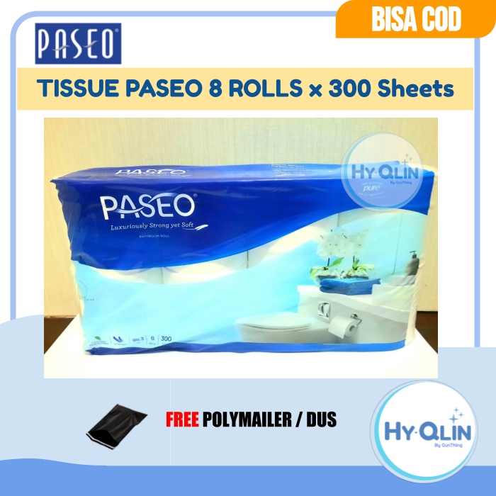 Jual Tissue Paseo 8 atau 12 Rolls 300 Sheets 3 ply / Tissue Toilet | Shopee Indonesia
