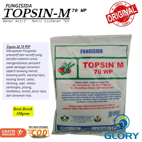Jual TOPSIN M 70WP 100GRAM Fungisida Sistemik Bubuk Bahan Aktif Metil ...