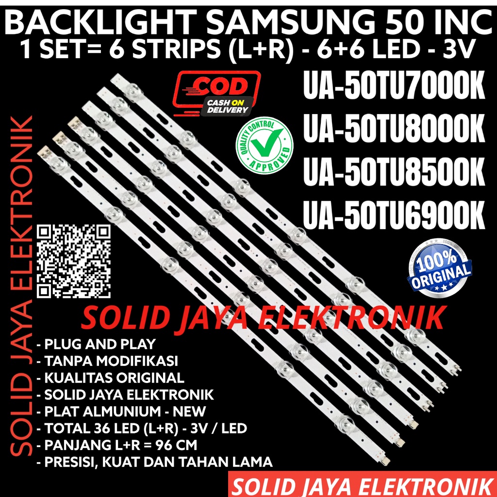 Jual BACKLIGHT TV LED SAMSUNG 50 INC UA 50TU7000 50TU8000 50TU8500 ...