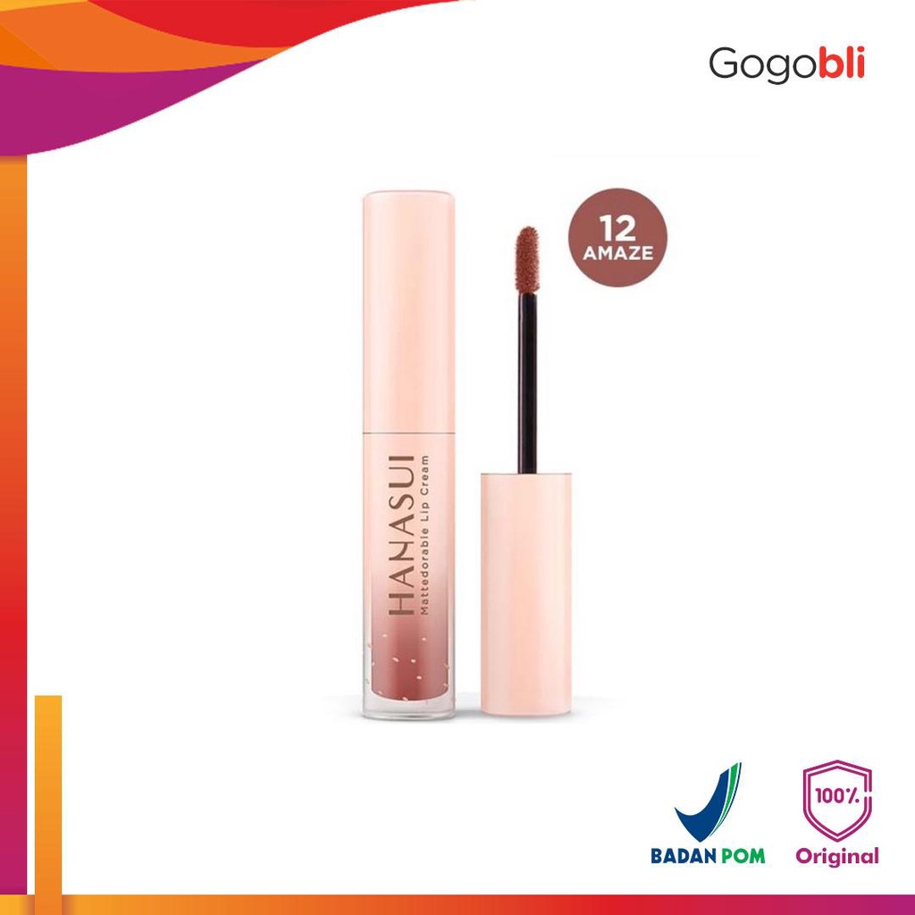 Jual Hanasui Mattedorable Lip Cream 12 Amaze 4gr | Shopee Indonesia