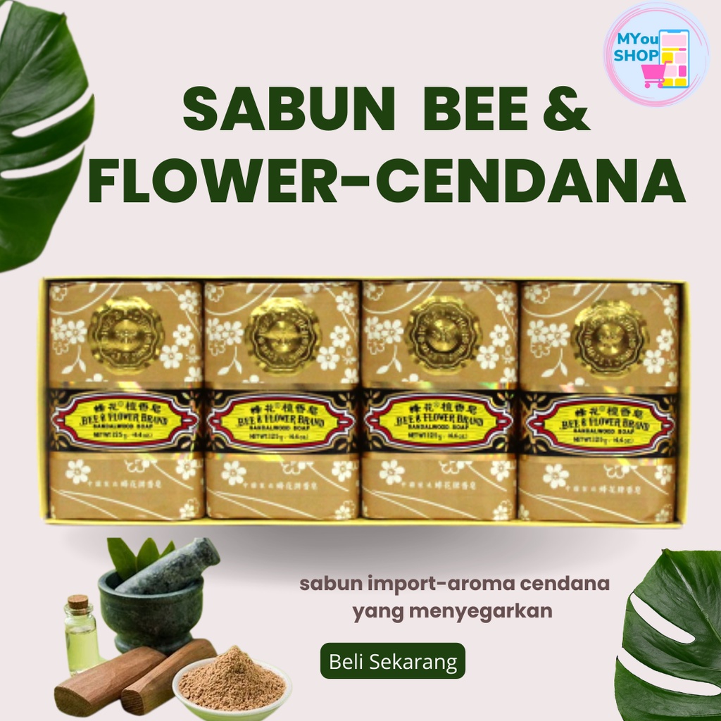 Jual Bee & Flower Cendana - Sabun Mandi Impor Aroma Cendana (125 gr x 4 ...