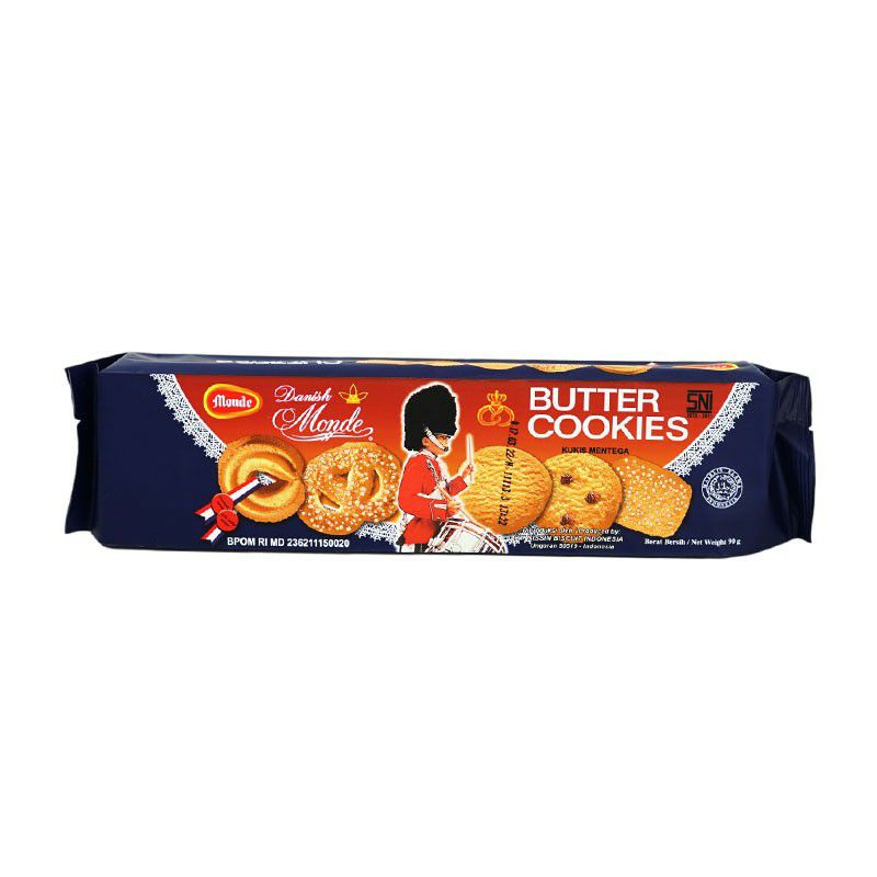 Jual MONDE BUTTER COOKIES 90gr BISKUIT KUE WAFER DANISH CEMILAN ANAK ...