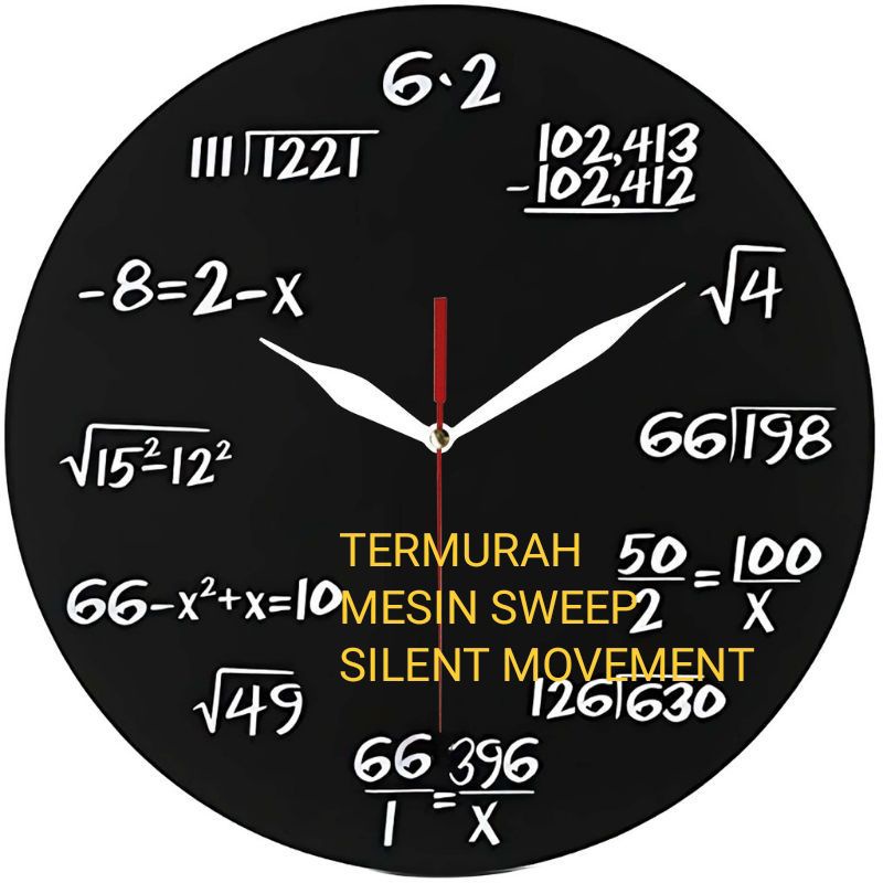 Jual Jam Dinding Murah Matematika Kado Wedding Hiasan | Shopee Indonesia