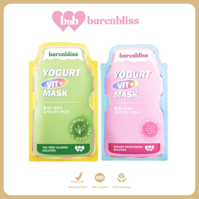 Jual BNB barenbliss Yogurt Vit+ Mask - Sheet Mask Korea Essence Serum ...