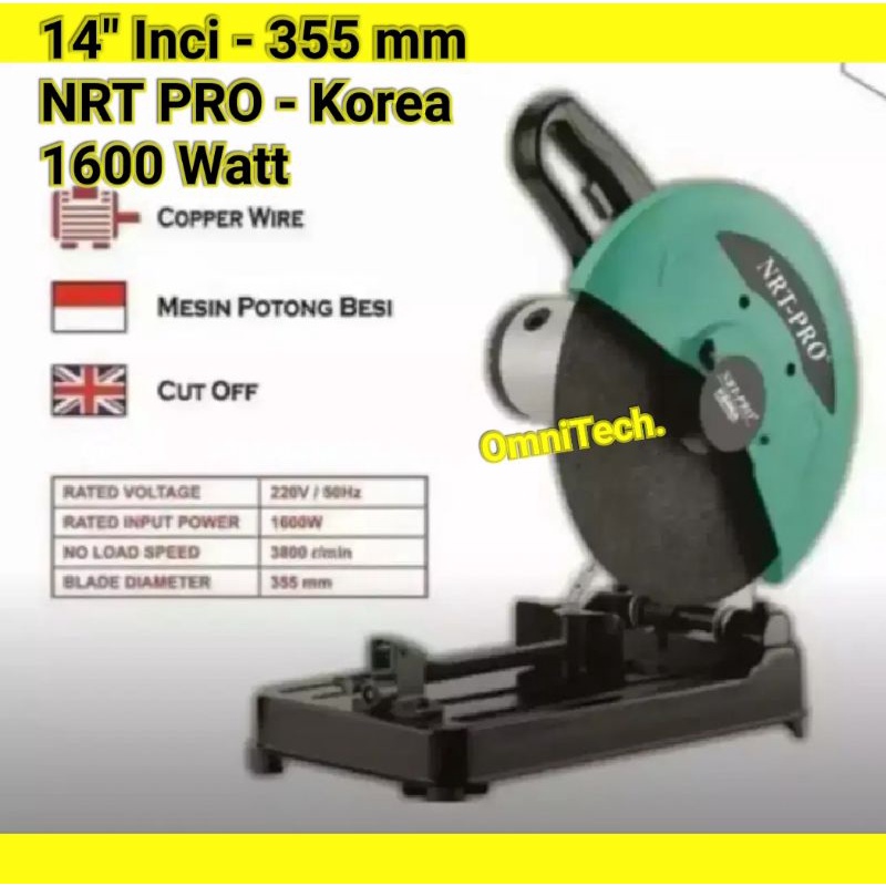 Jual Mesin Cut Off Potong Besi 14" Inci 355 mm NRT PRO 2414 HD NORITA ...