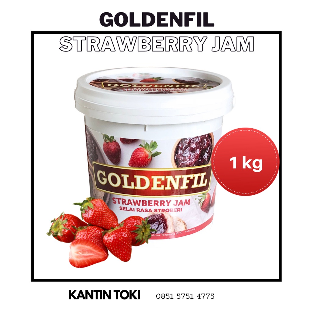 Jual Goldenfil Strawberry Jam Selai strawberi 1 kg | Shopee Indonesia