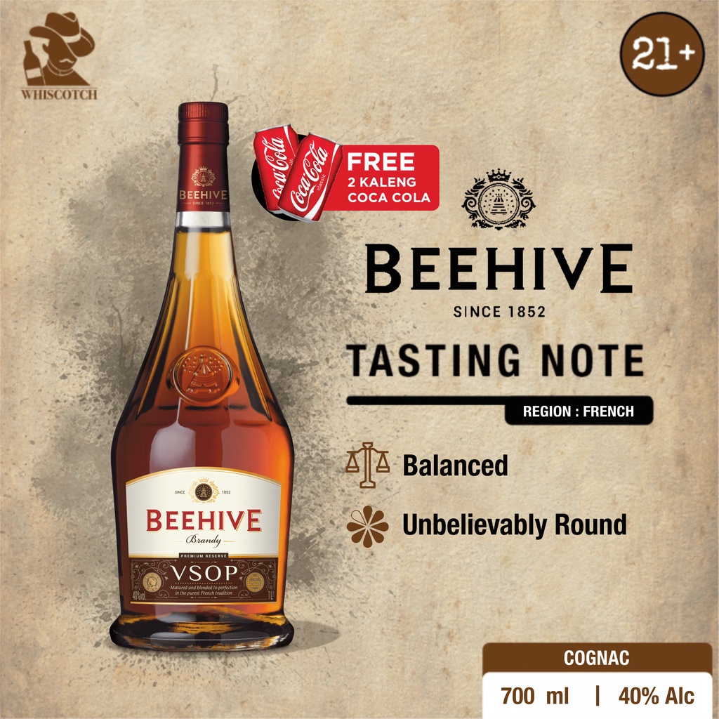 Jual Beehive Brandy VSOP 700mL 40%ABV | Shopee Indonesia