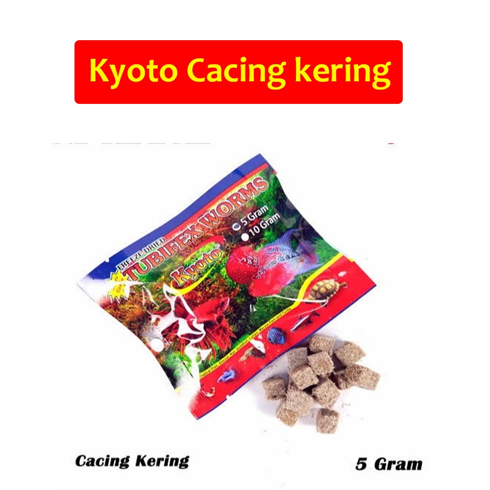 Jual Makanan Ikan Cacing Sutra Kering Kyoto Tubifex Worms Cacing Beku ...