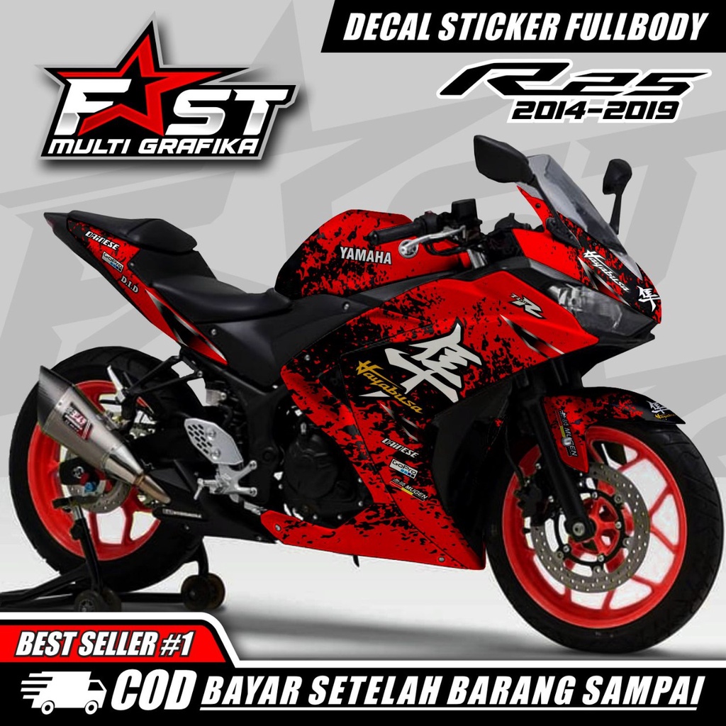 Jual decal stiker R25 Full Body stiker decal motor variasi striping ...