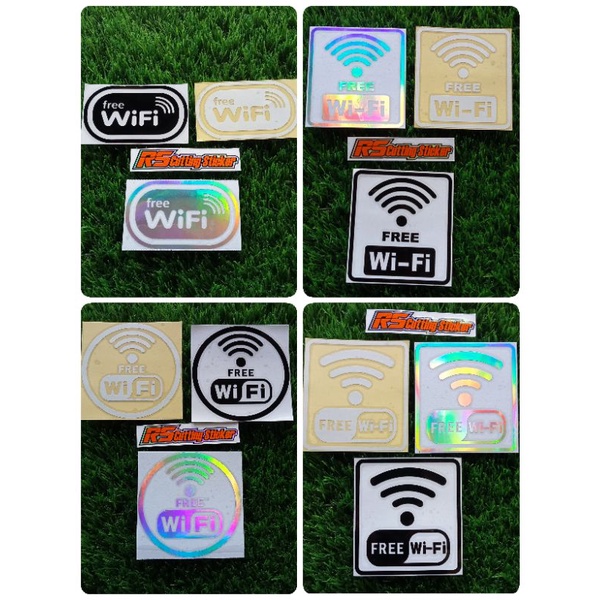 Jual STICKER CUTTING WIFI LOGO UKURAN 10 CM | Shopee Indonesia