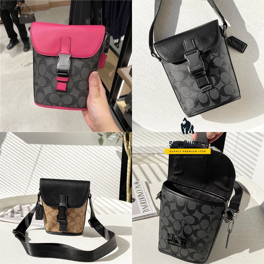 Jual TAS COACH SHOULDER TRACK SMALL FLAP CROSSBODY IN SIGNATURE CANVAS ...
