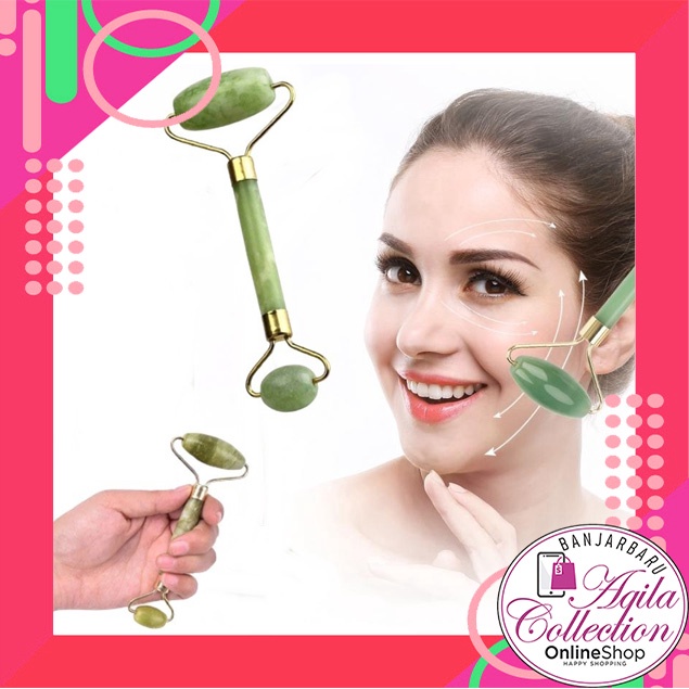 Jual JADE ROLLER FACE MASSAGE ALAT PIJAT WAJAH BATU GIOK | Shopee Indonesia