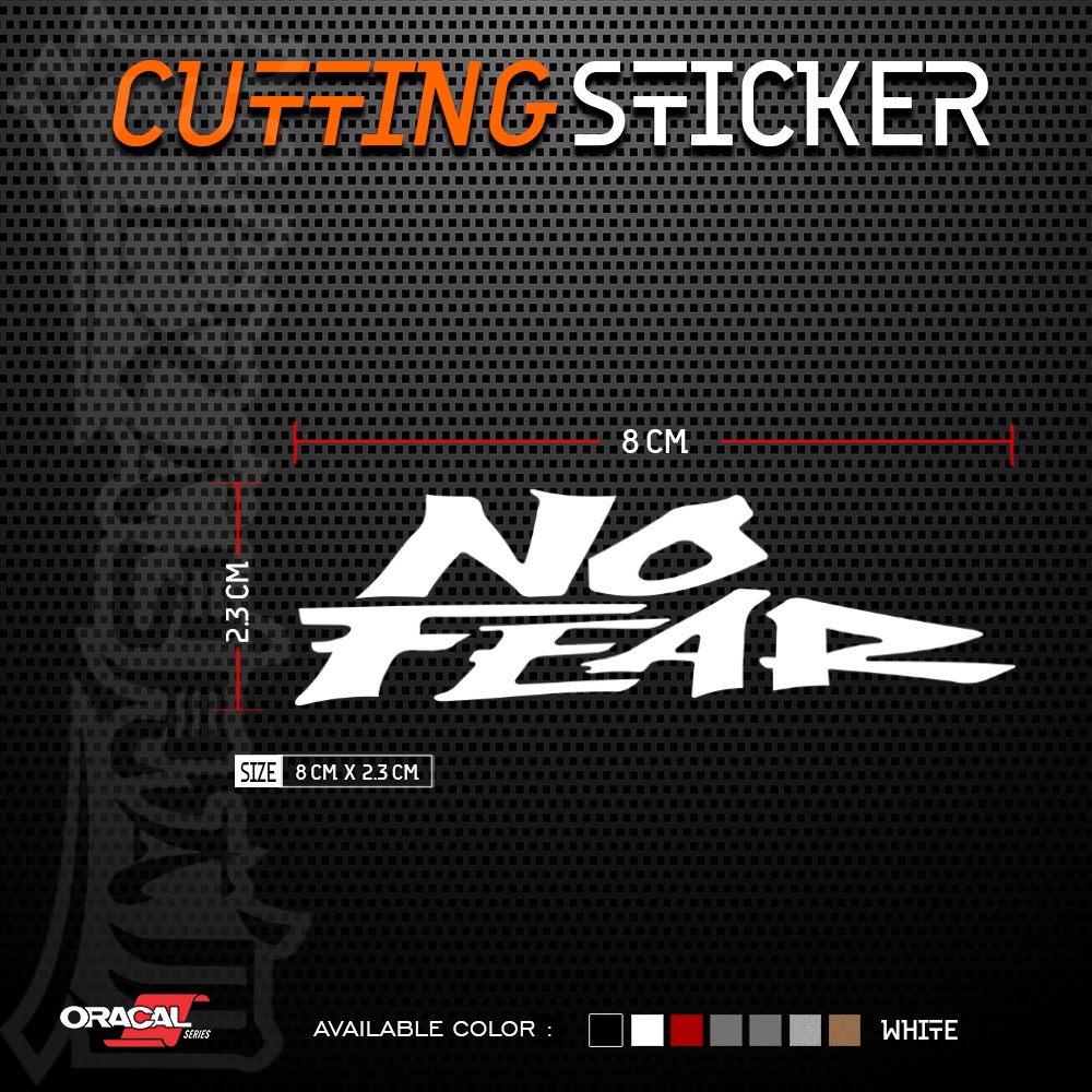 Jual Cutting Sticker No Fear logo Text 01 | Stiker Cutting Tulisan Logo ...