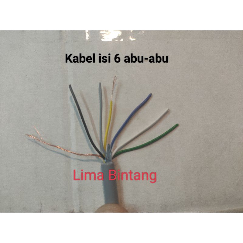 Jual Kabel data isi 6 abu-abu 28 awg per meter | Shopee Indonesia
