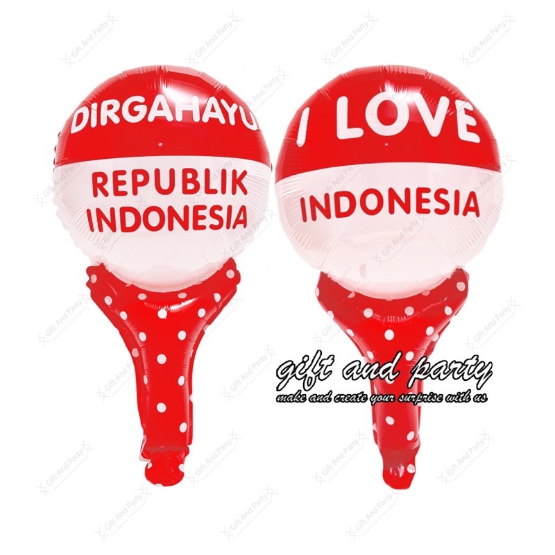 Jual Balon Foil Bentuk Bulat 12 inch Bendera Tema Dirgahayu HUT RI 17 ...